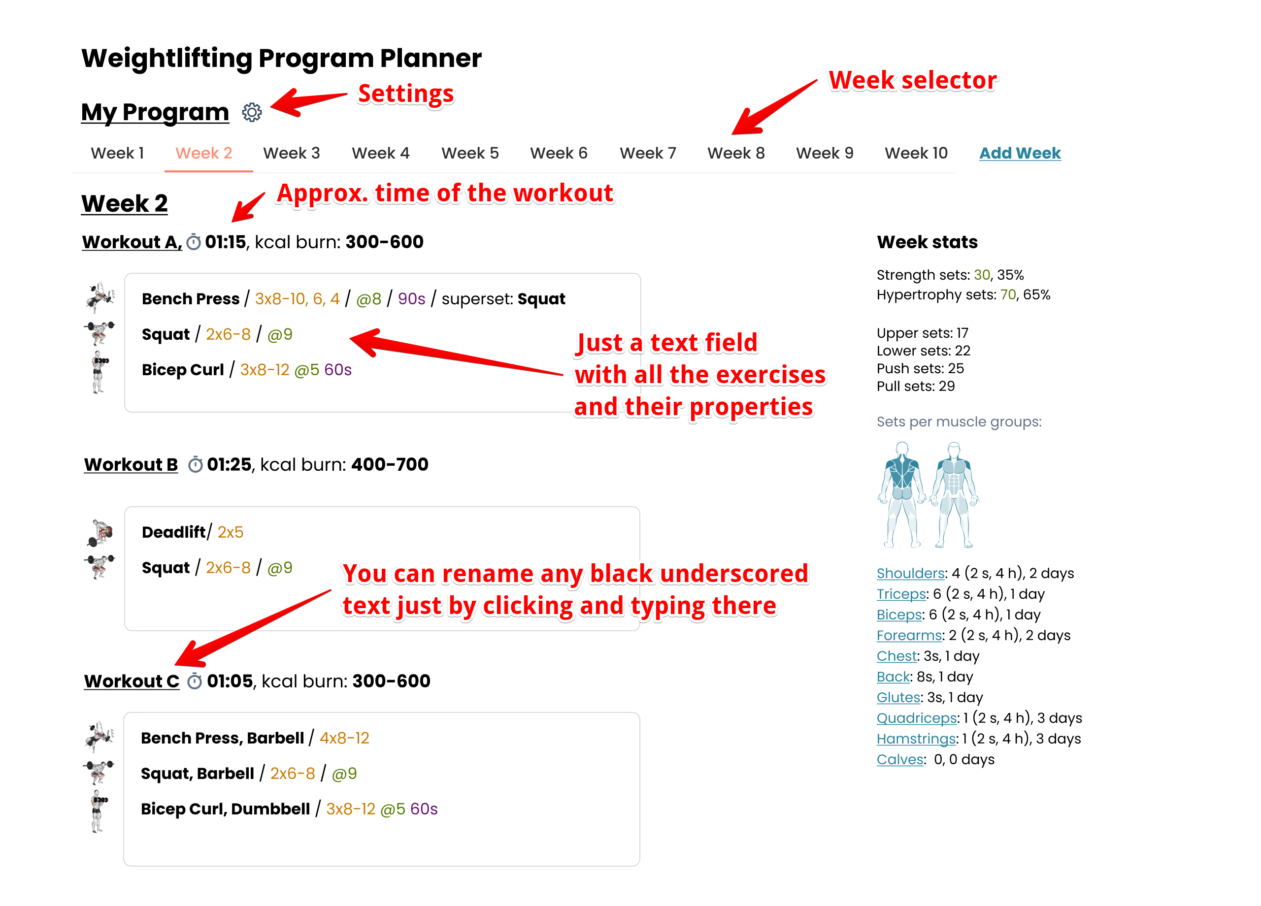 App or tool to plan weightlifting programs : r/naturalbodybuilding